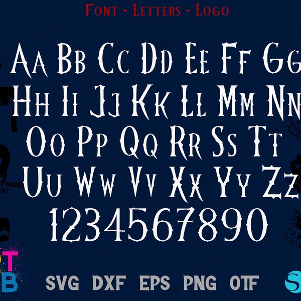 Wednesday Font Letters Png - Etsy