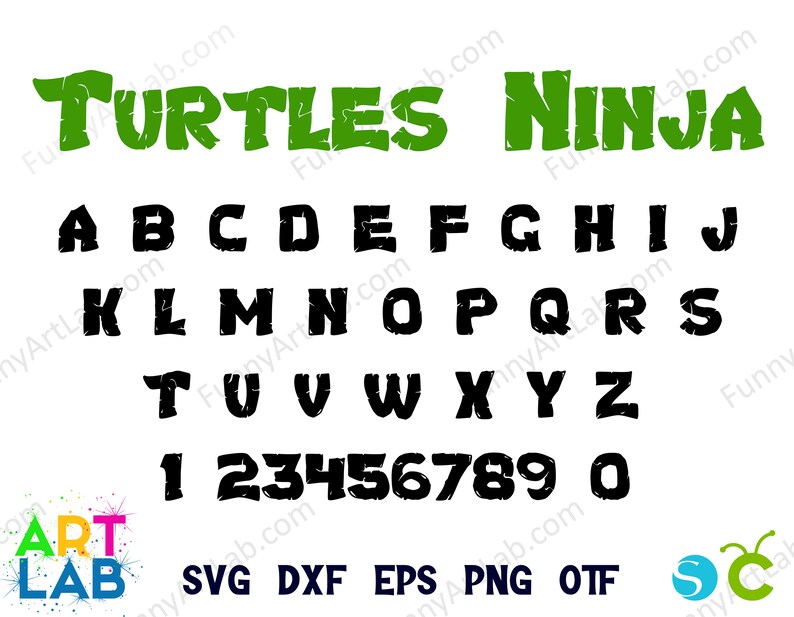 Baby Font Svg Ninja Font Otf Ninja Letters Svg Baby Shirt - Etsy