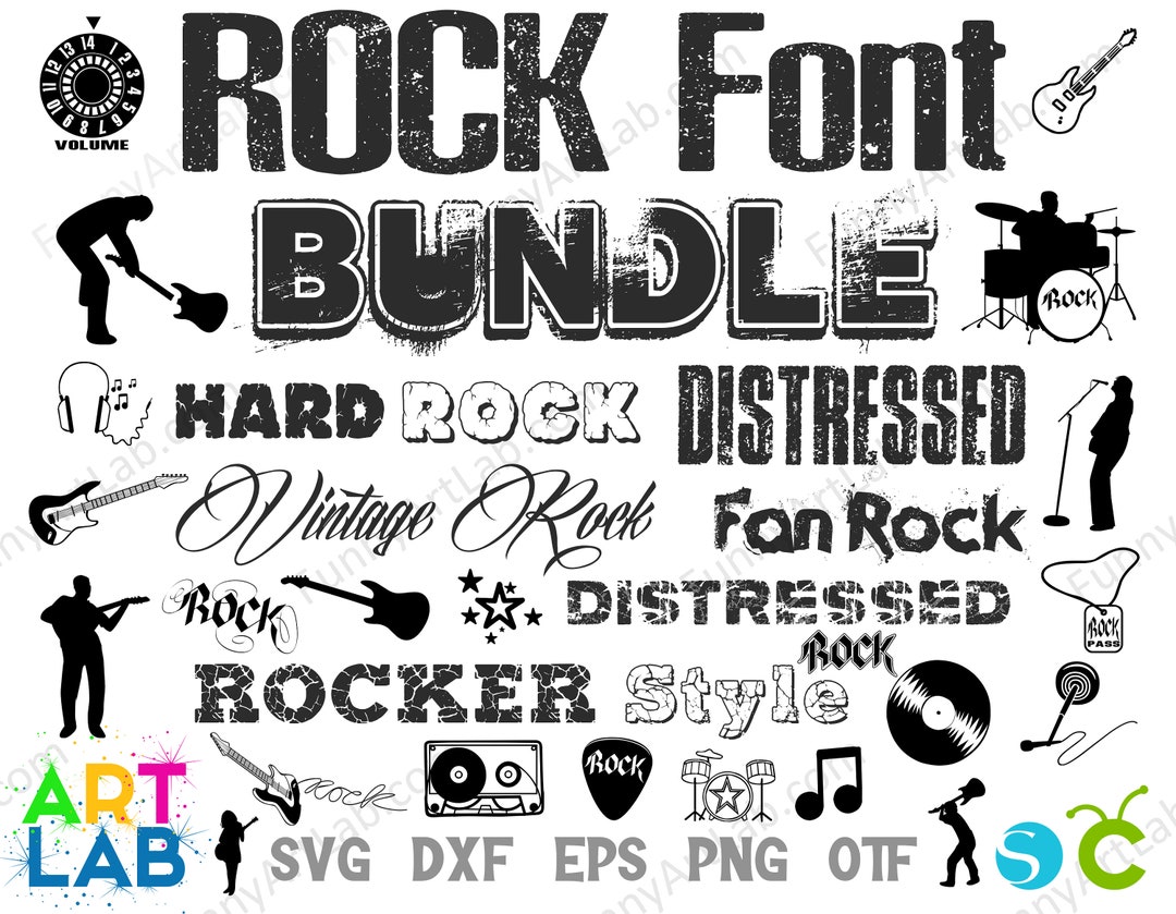 Rocks Font Bundle, Rock Letters SVG Cricut Distressed Font Svg, Rock ...