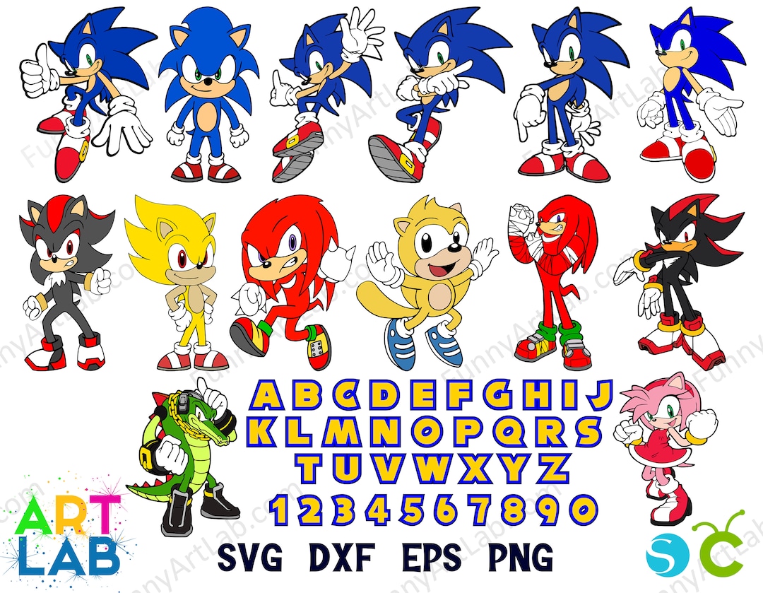 Sonic Bundle SVG Sonic Letters Png Sonic Svg Letters Cricut - Etsy New ...