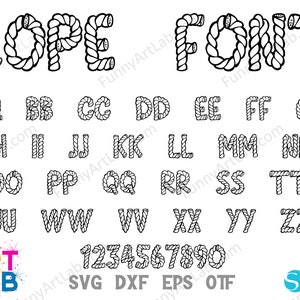 Cowboy Rope Fonts Bundle, Cowboy Letters Svg, Western Font OTF, Western ...