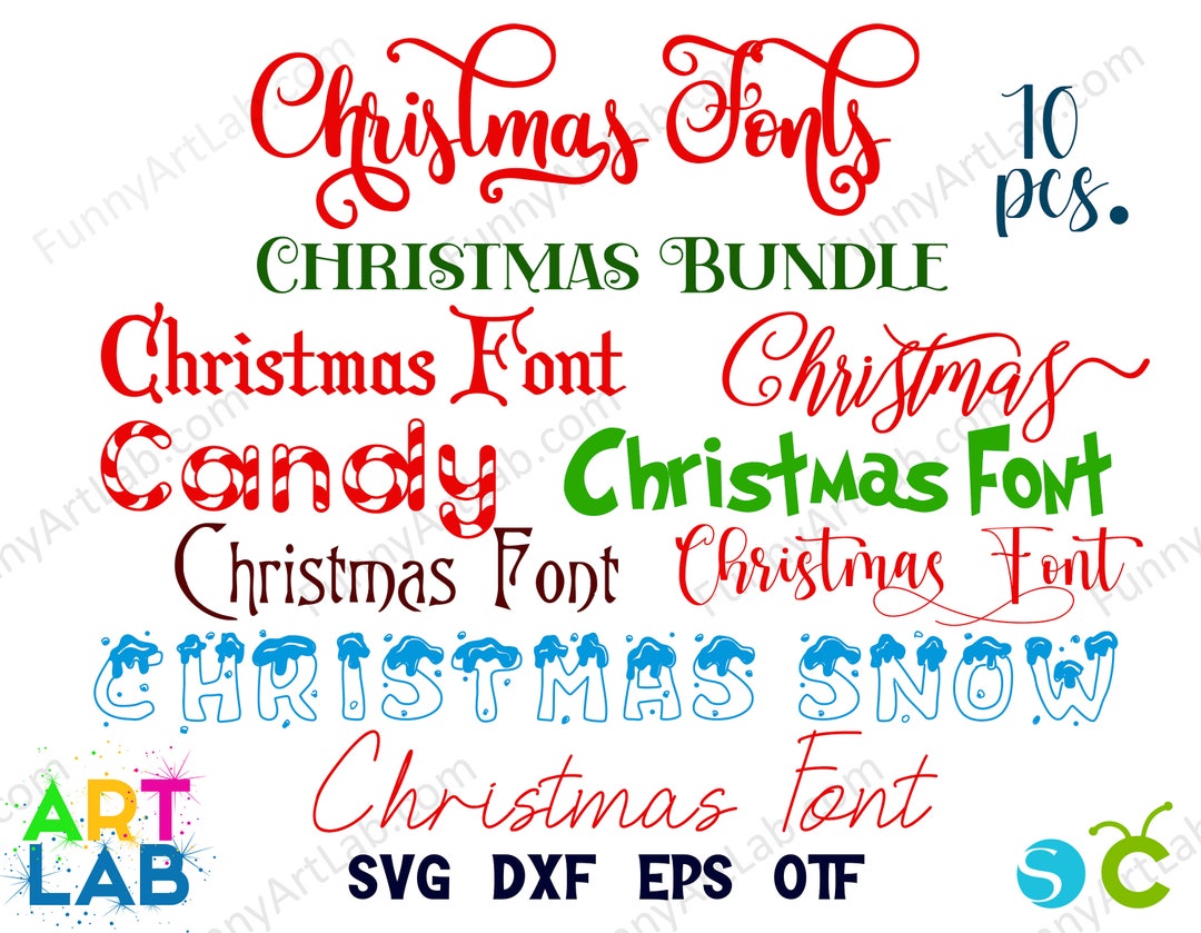 Christmas Fonts Bundle, Christmas Svg Letters, Christmas Cricut Font ...