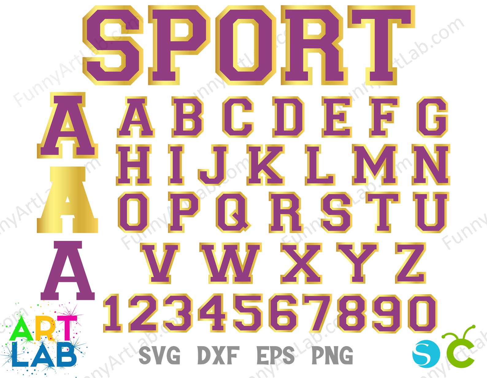 Varsity Letters Svg, Varsity Svg Letters Layered, College Letters Svg ...