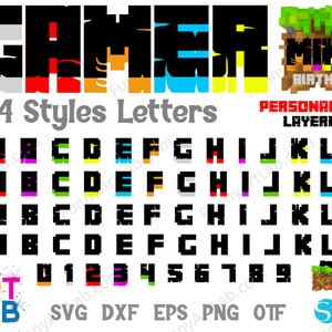 Gamer Svg Letters, Gamer Personalized Svg Cricut, Game Letters Png ...