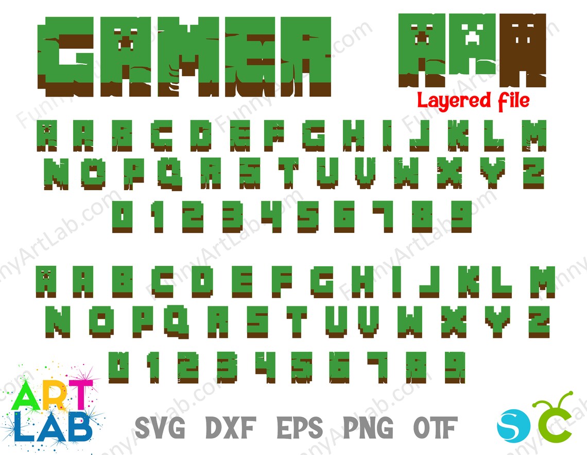 Gamer Svg Letters Layered, Gamer Personalized Svg Cricut, Game Letters ...