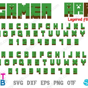 Gamer Svg Letters Layered, Gamer Personalized Svg Cricut, Game Letters ...
