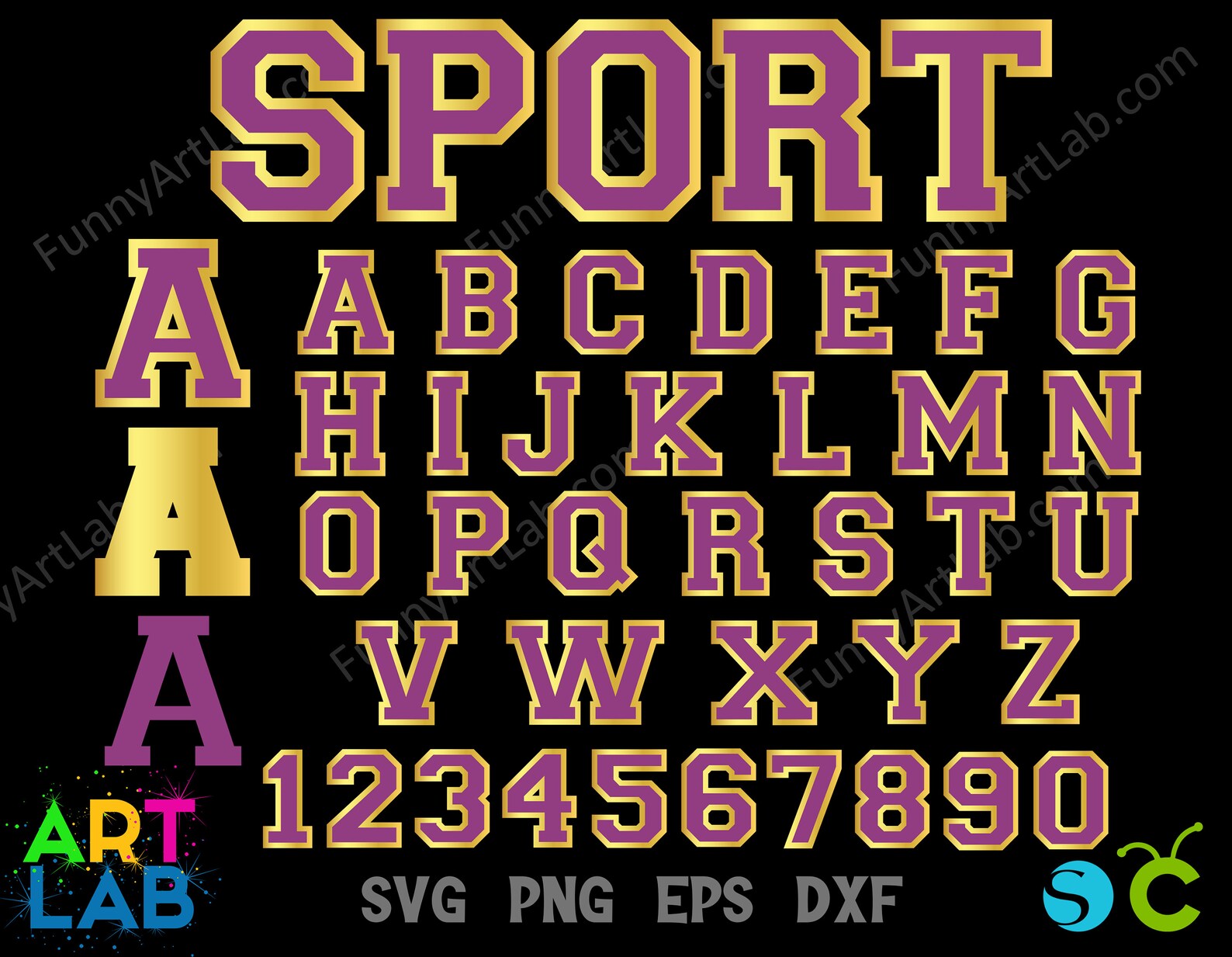 Varsity Letters Svg, Varsity Svg Letters Layered, College Letters Svg ...