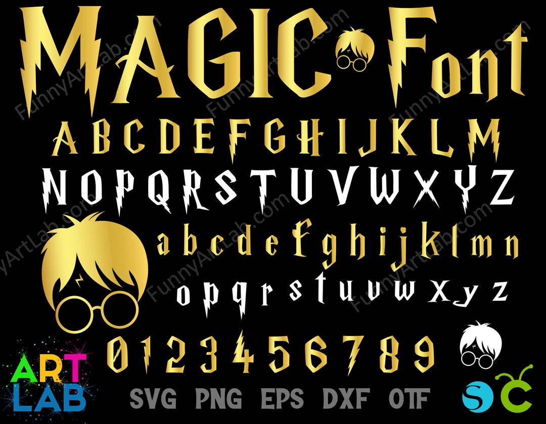 Magic Letters Svg, Halloween Font Otf, Wizard Font Gold, Wizard Letters ...
