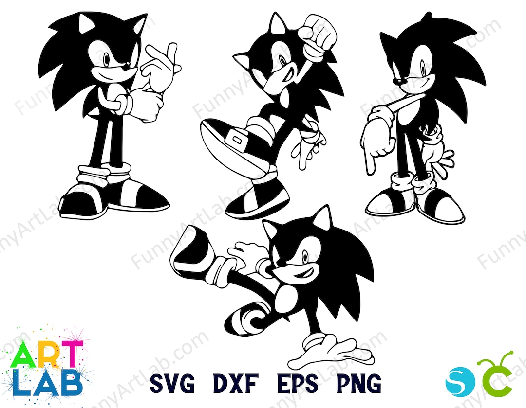 Sonic Svg Bundle, Sonic Cricut Vector, Funny Art, Sonic Clipart SVG ...