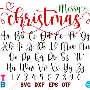 Christmas Fonts Bundle, Christmas Svg Letters, Christmas Cricut Font ...