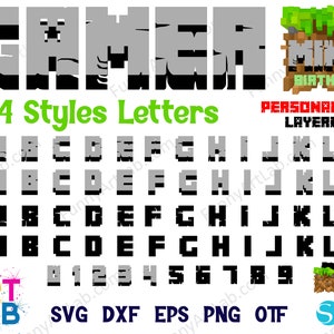 Gamer Svg Letters Layered, Gamer Personalized Svg Cricut, Game Logo ...