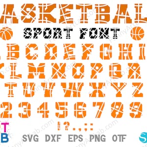 Basketball Font OTF, Basketball Letters SVG, College Font Svg, Sport ...