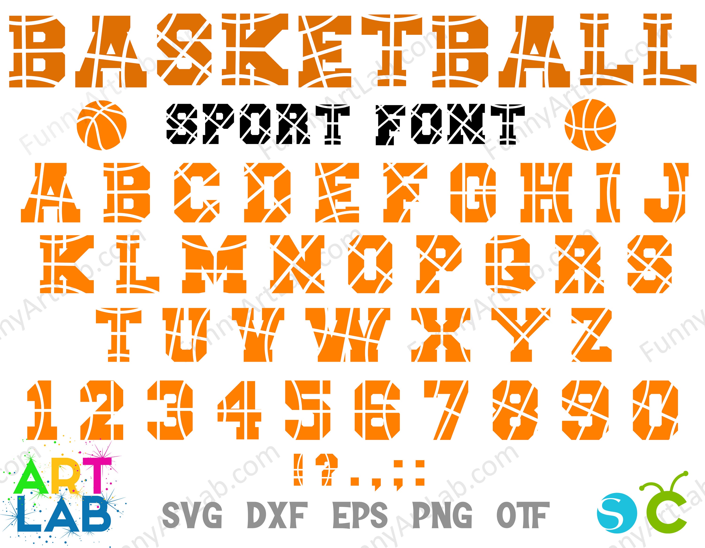 Basketball Font OTF, Basketball Letters SVG, College Font Svg, Sport ...
