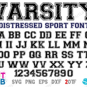 Sport Fons Bundle, Sport Font Otf, Varsity Font Otf, Distressed College ...