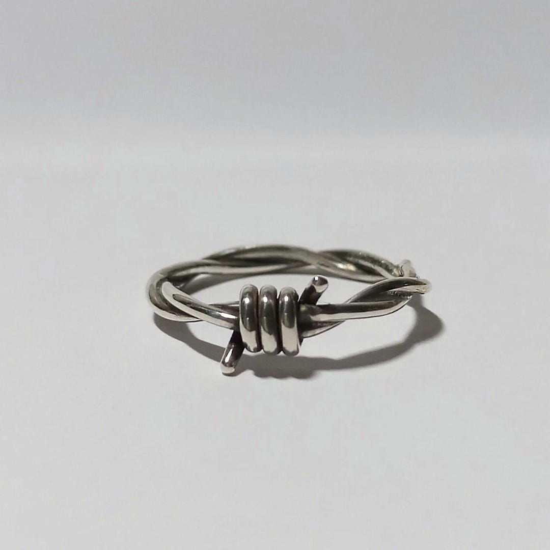 Barbed Wire Silver Ring, Handmade Sterling Silver Gothic/punk Edgy ...