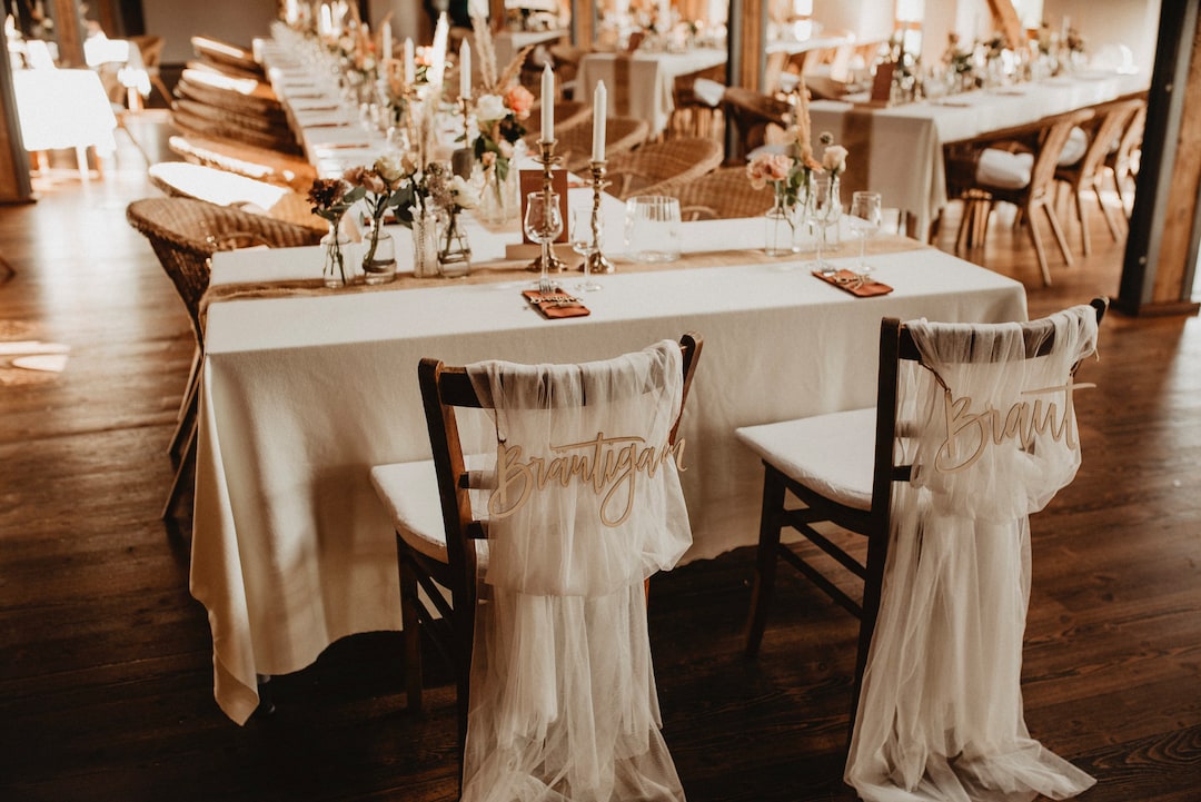 Braut Bräutigam Bar Hochzeitsnamensschild Stuhlschild Holz ...