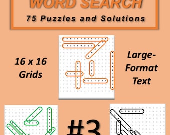75 Word Search Puzzles # 1 - Challenges for Your Brain! - Etsy