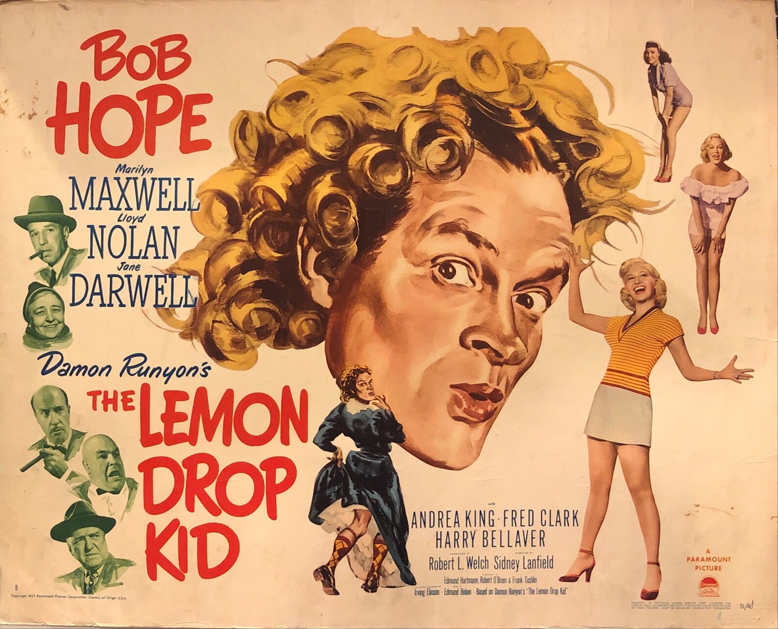 The Lemon Drop Kid 1951 Display Sheet - Etsy