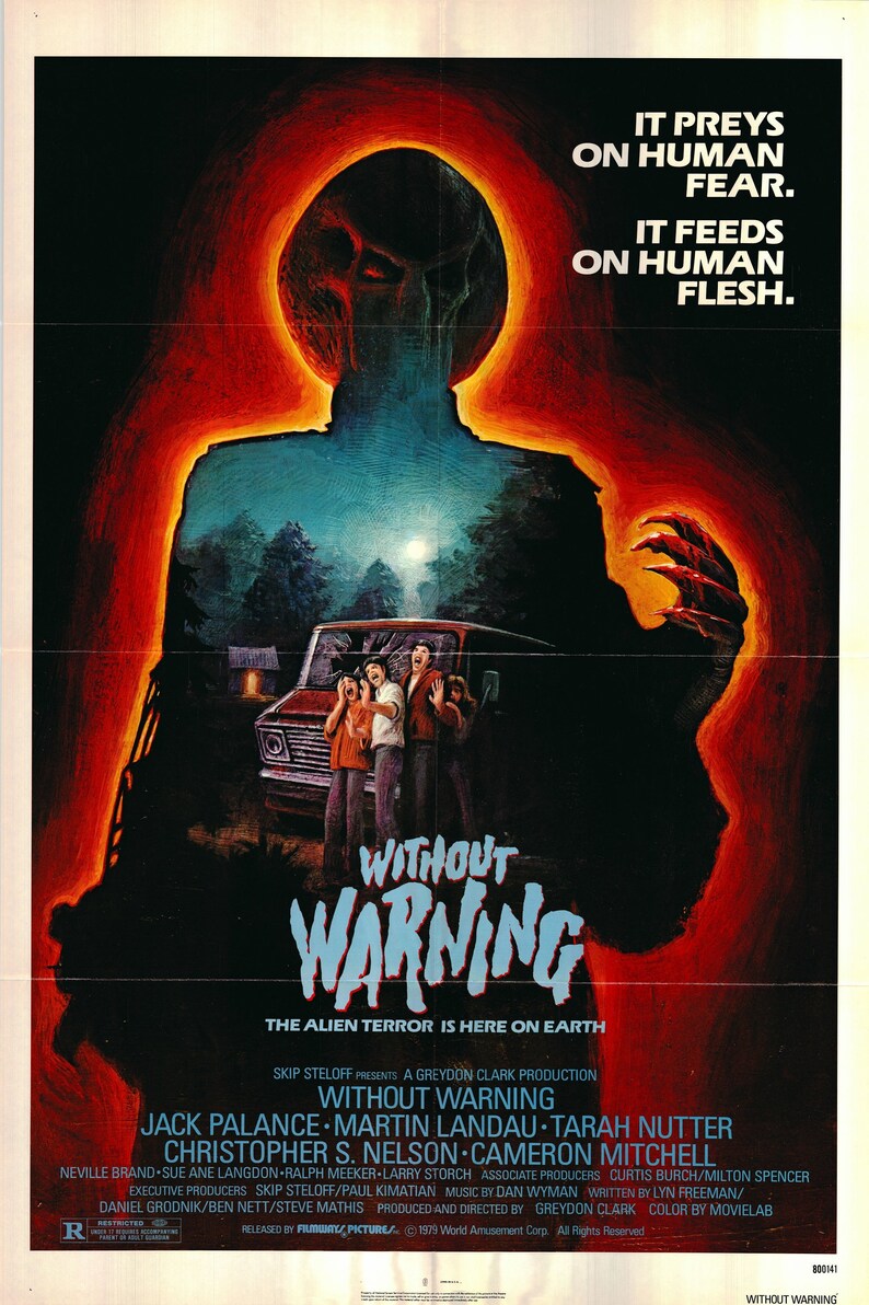 Without Warning 1980 One Sheet Poster Folded - Etsy