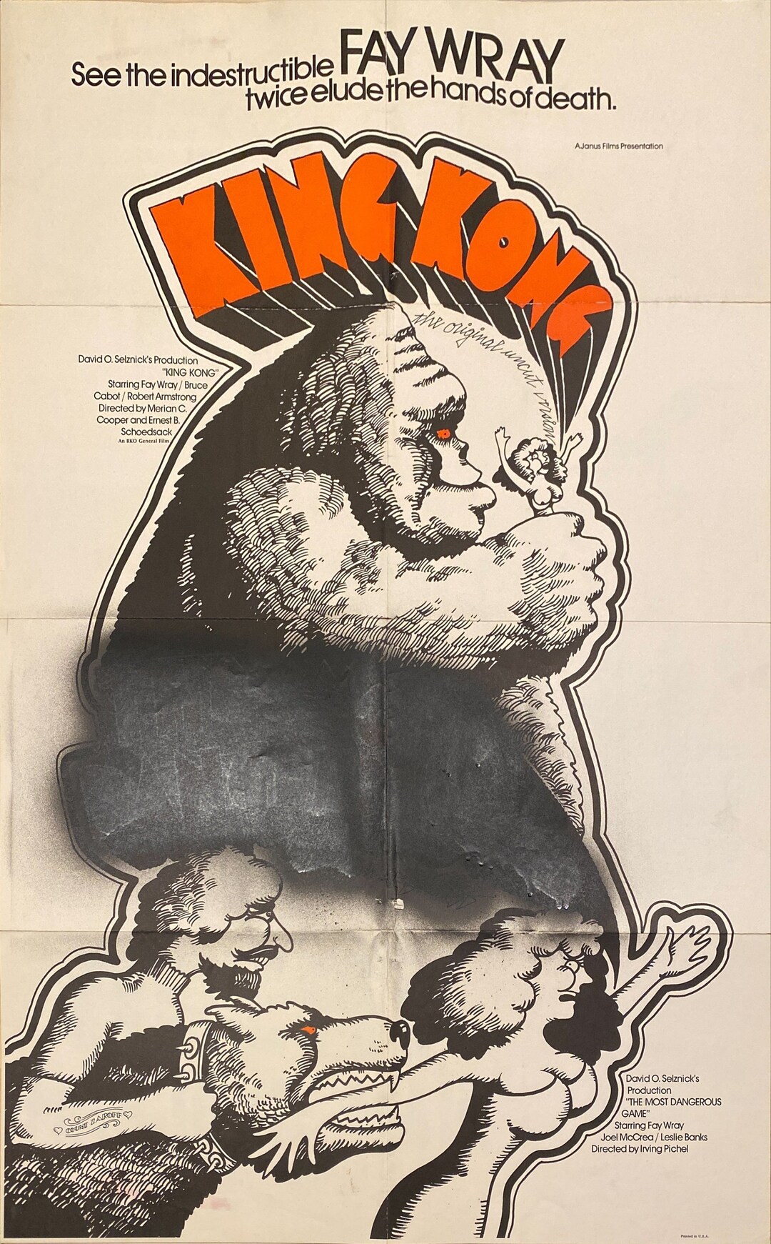 King Kong 1960R One Sheet Poster Folded - Etsy