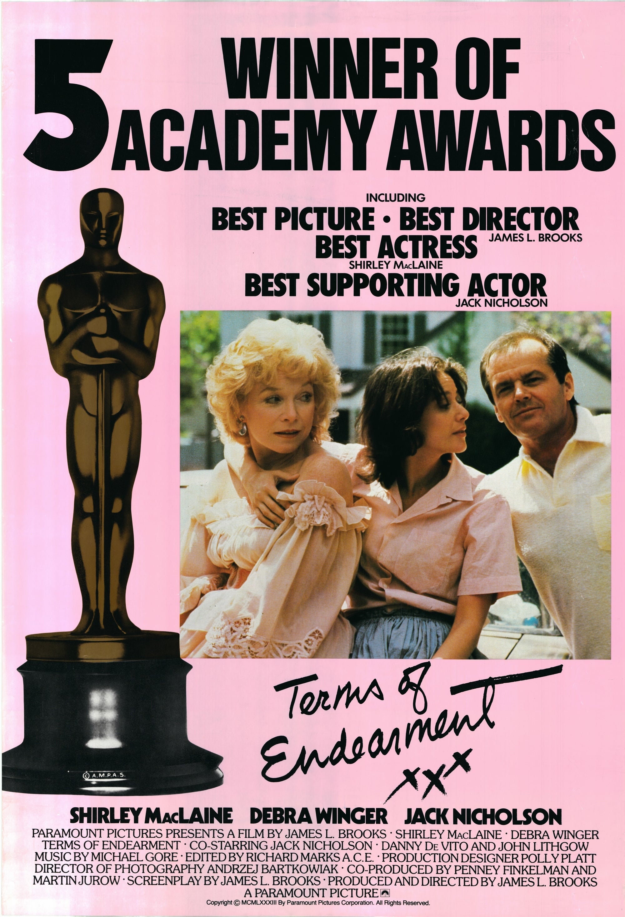 Terms of Endearment 1983 One Sheet Poster Rolled - Etsy