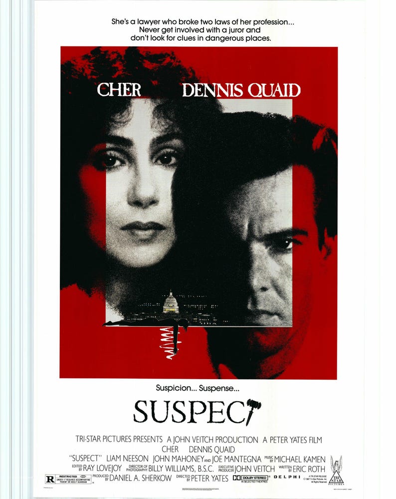 Suspect 1987 One Sheet Poster Rolled - Etsy