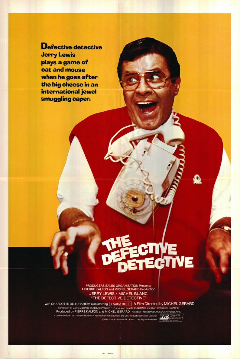 The Defective Detective 1984 One Sheet Poster Folded - Etsy