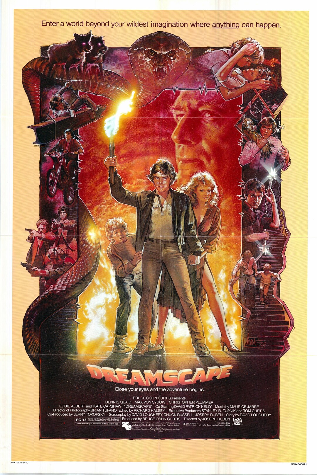 Dreamscape 1984 One Sheet Poster Folded - Etsy