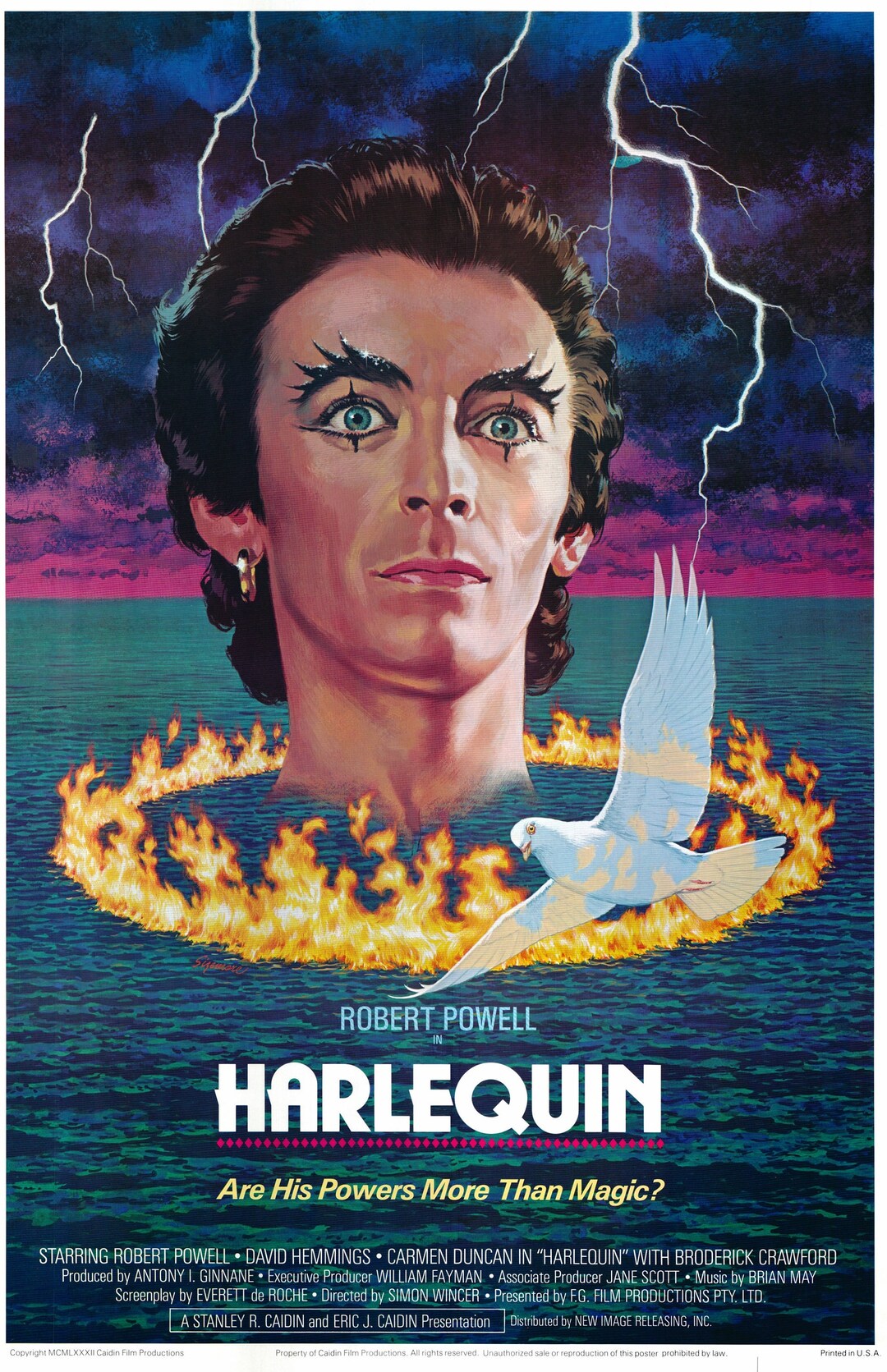 Harlequin 1982 One Sheet Poster Rolled - Etsy