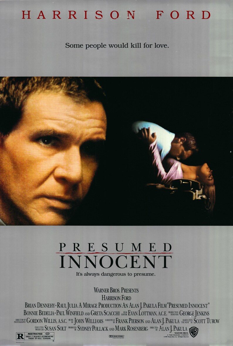 Presumed Innocent 1990 One Sheet Poster Rolled - Etsy
