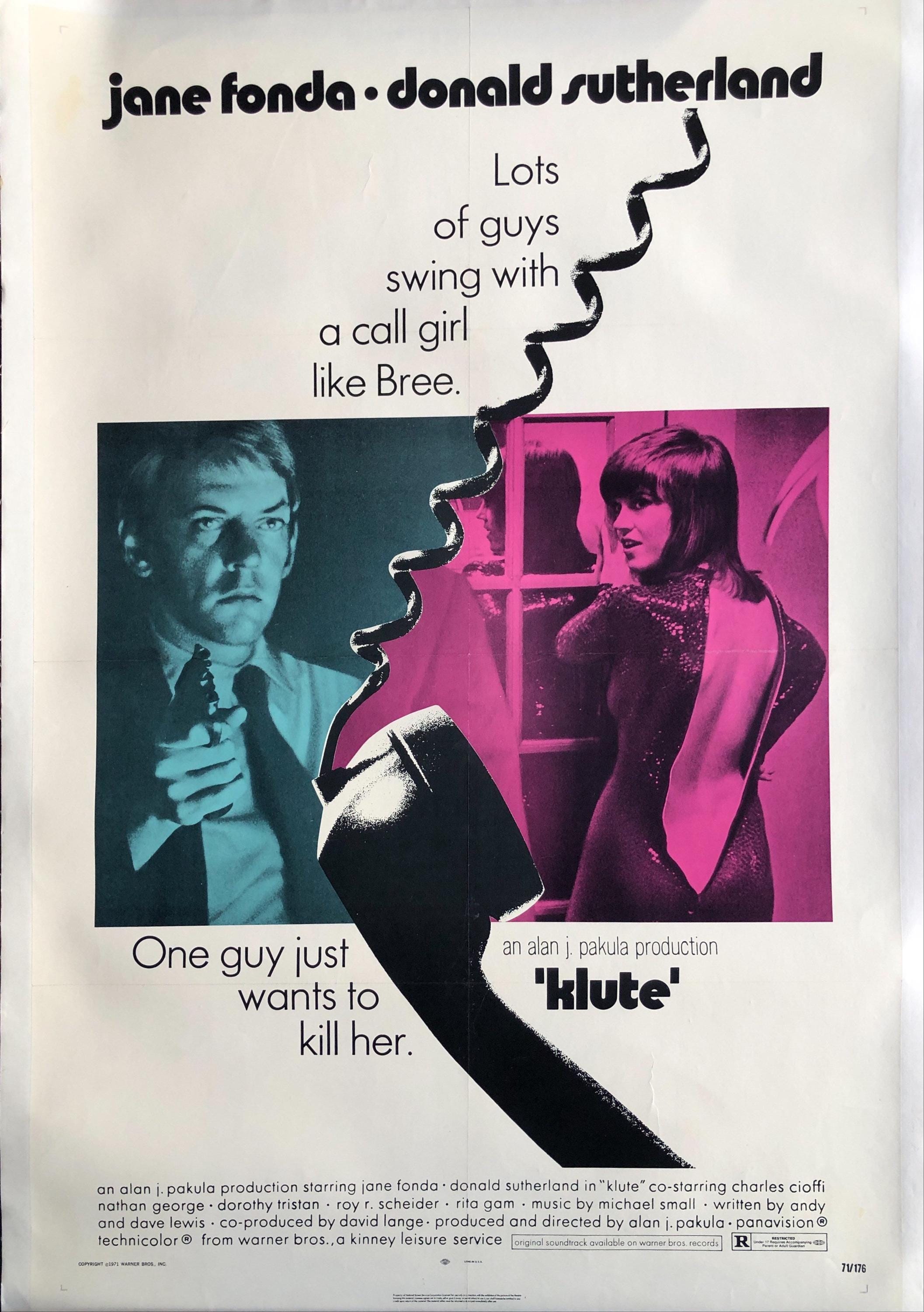 Klute 1971 One Sheet Poster Linen - Etsy