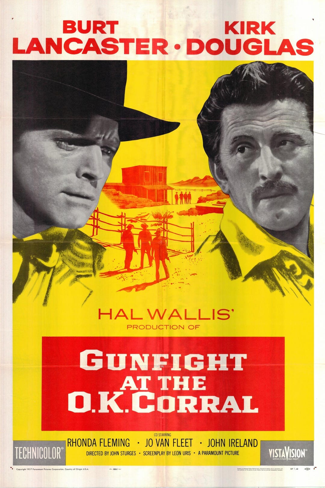 Gunfight at the Ok Corral 1957 One Sheet Poster Folded - Etsy