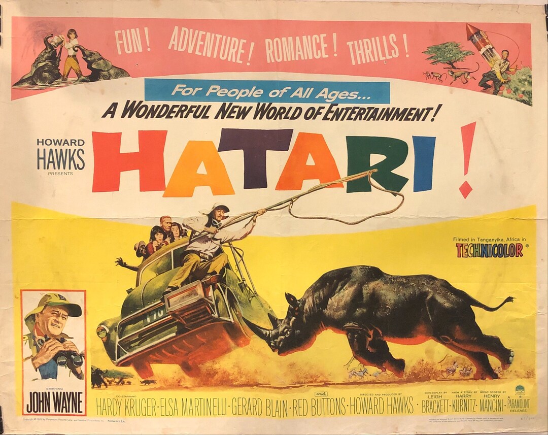 Hatari 1962 Display Sheet - Etsy