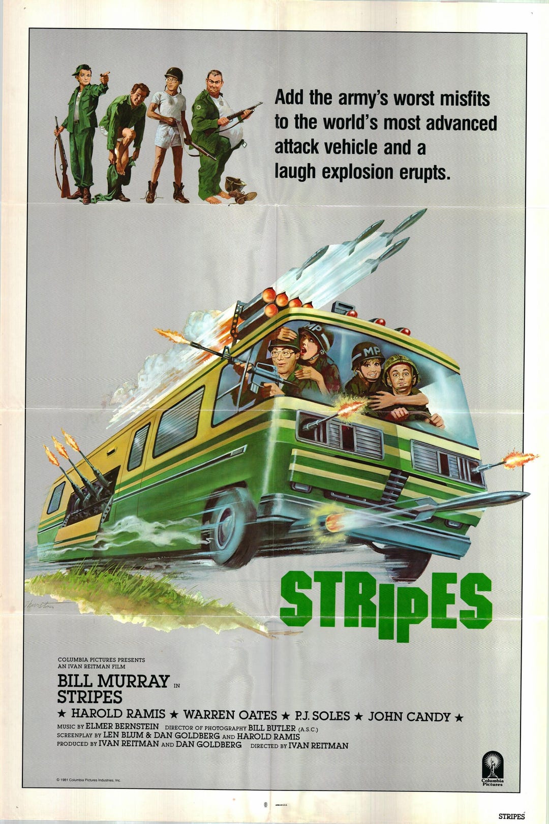 Stripes 1981 One Sheet Poster Folded - Etsy