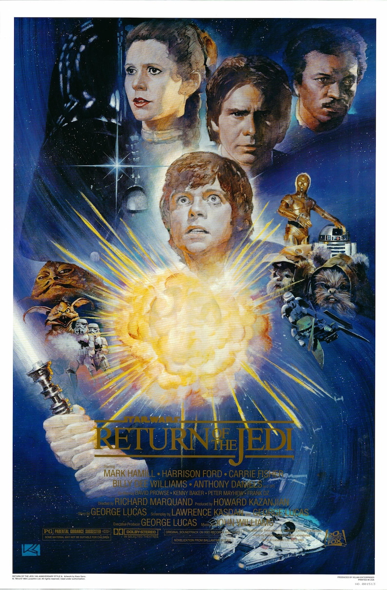 Return of the Jedi 1985R One Sheet Poster Rolled (planet Exploding) - Etsy