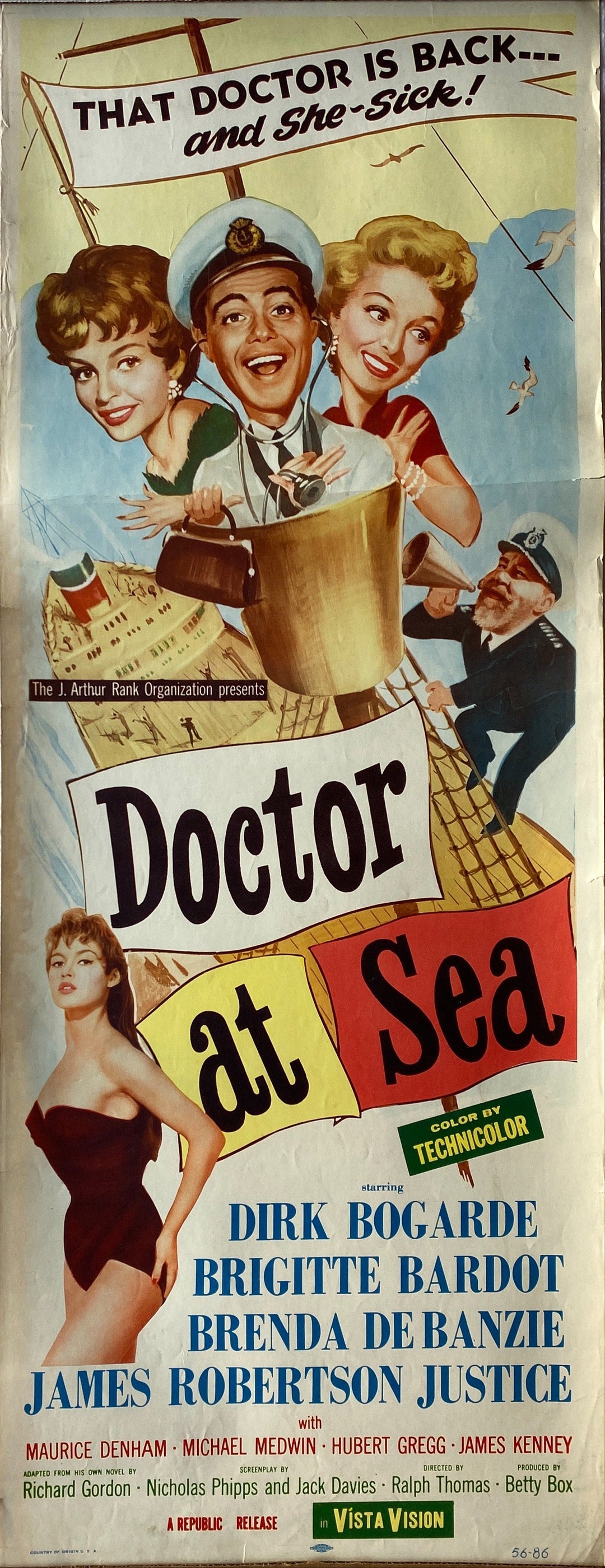 Doctor at Sea 1956 Insert Card - Etsy