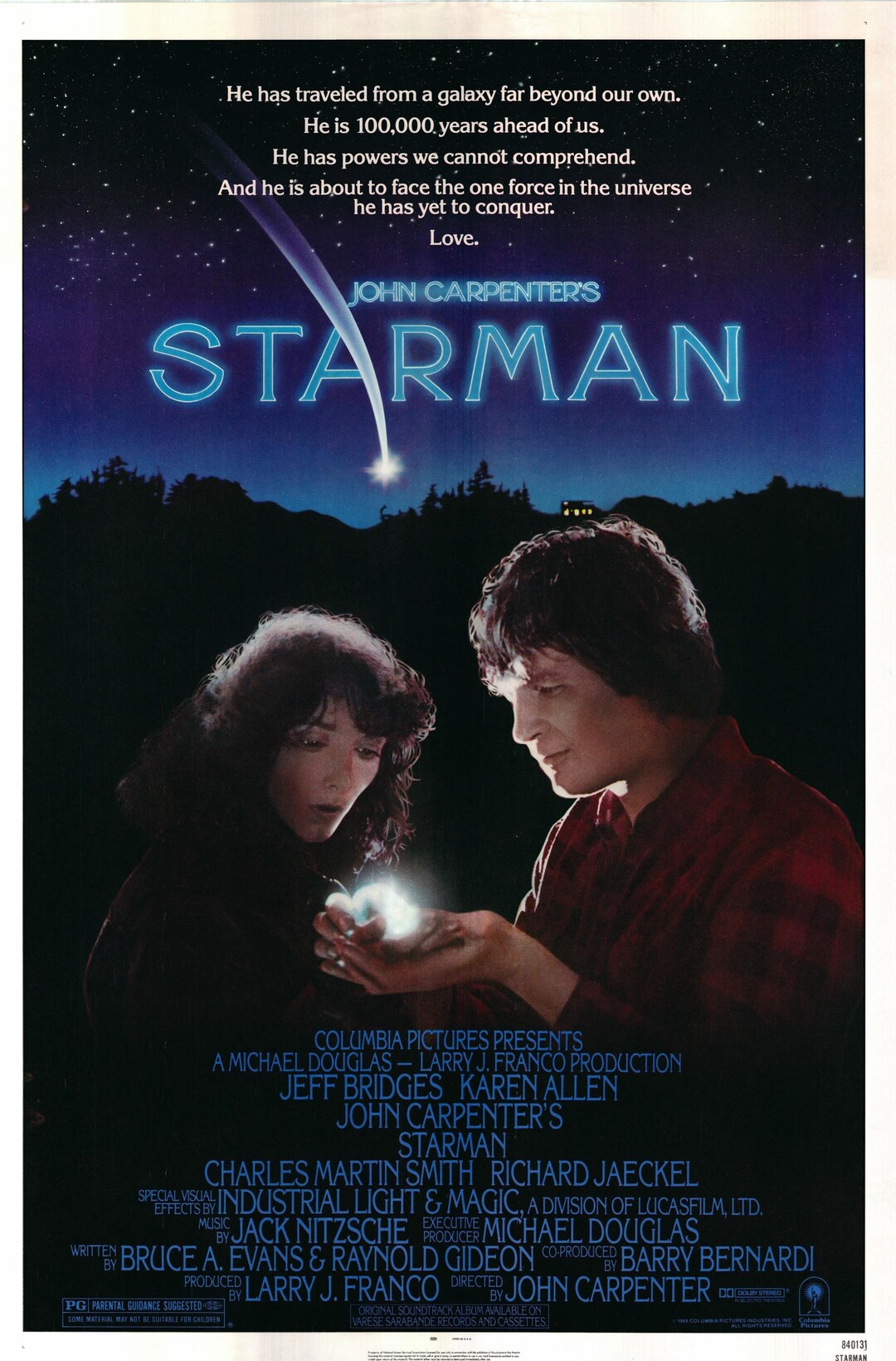 Starman 1984 One Sheet Poster Rolled - Etsy