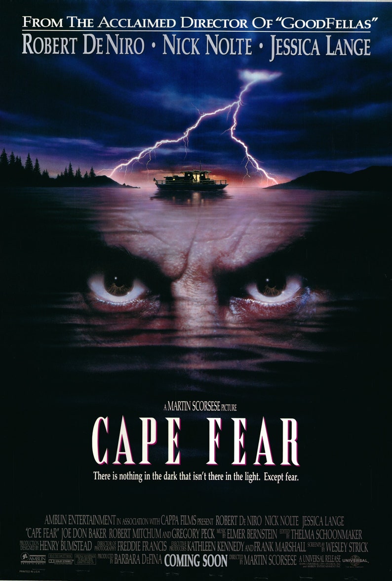 Cape Fear 1991 Advance Sheet Poster Rolled Double Sided - Etsy