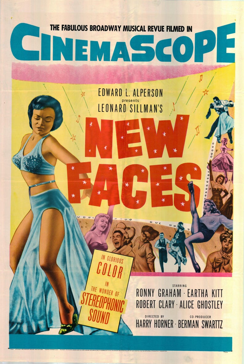 New Faces 1954 One Sheet Poster Folded - Etsy