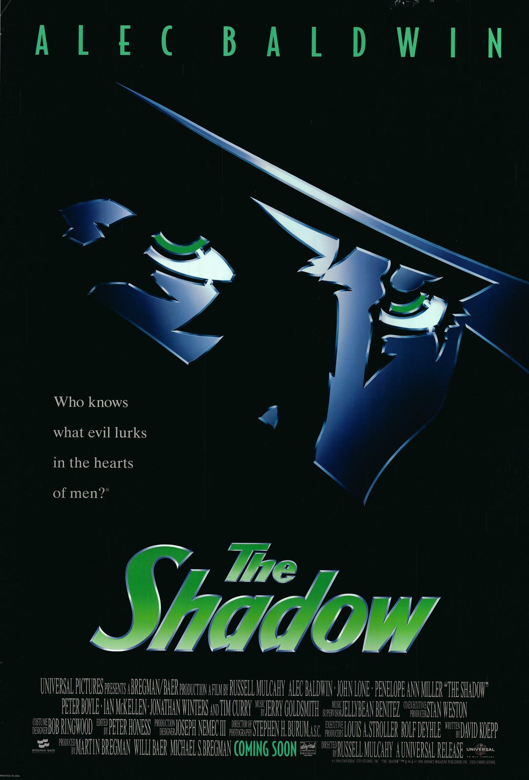 The Shadow 1994 One Sheet Poster Rolled Double Sided - Etsy