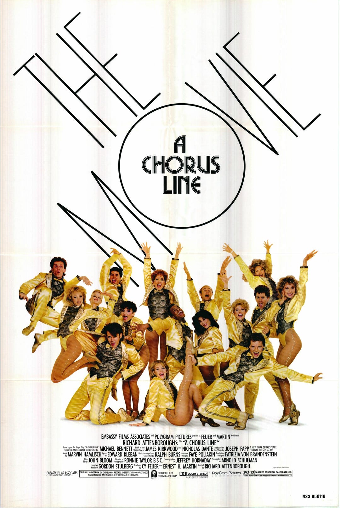A Chorus Line 1985 One Sheet Poster Folded - Etsy