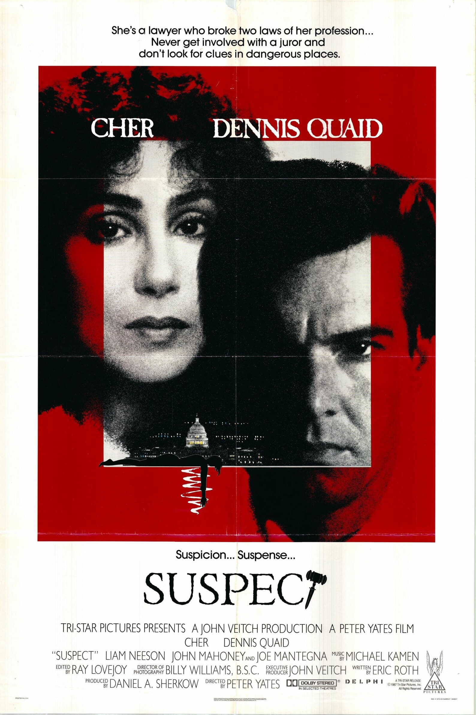 Suspect 1987 One Sheet Poster Folded - Etsy