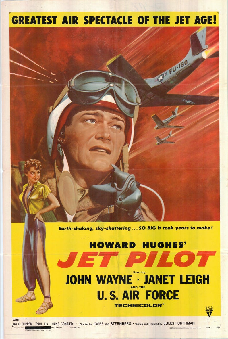Jet Pilot 1957 One Sheet Poster Folded - Etsy