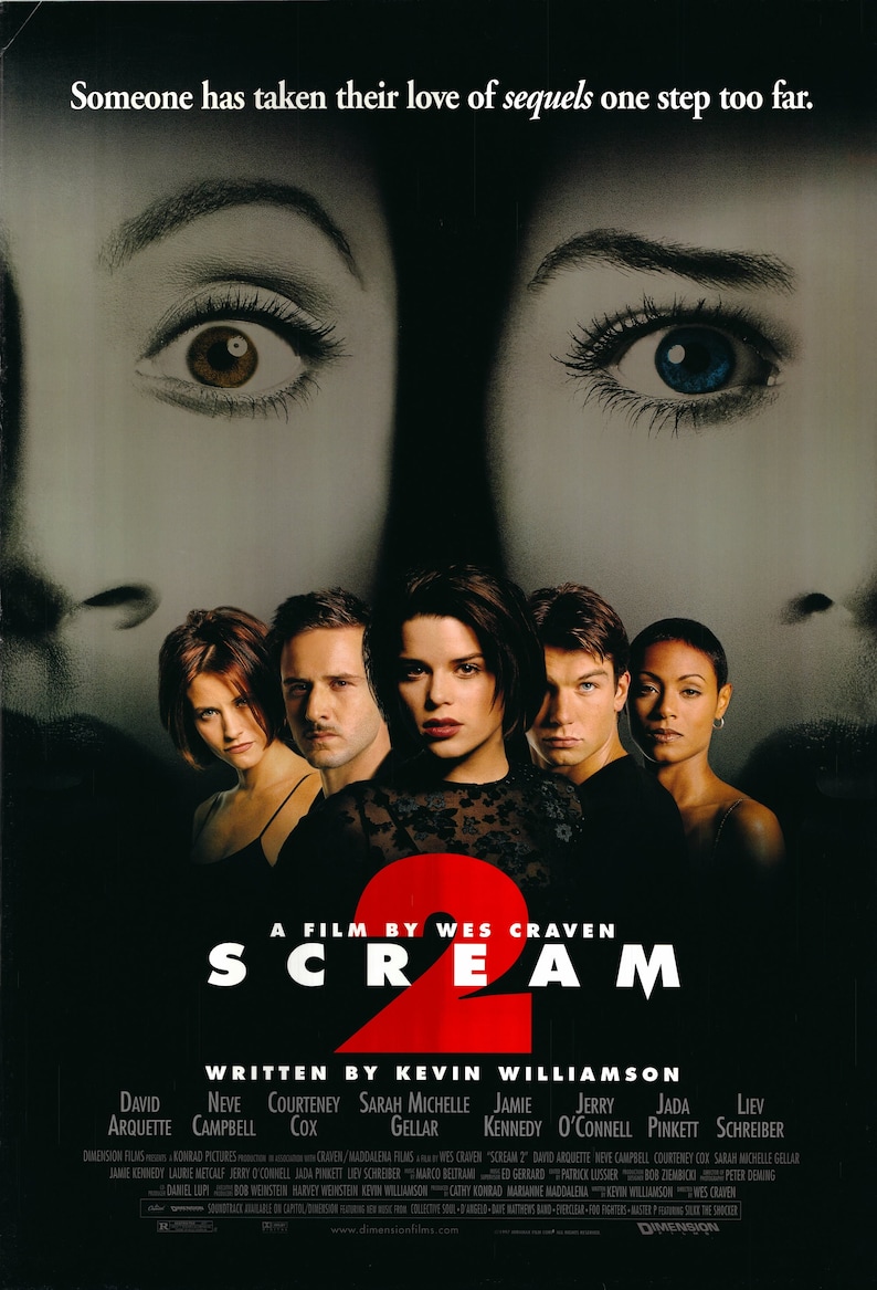 Scream 2 1997 One Sheet Poster Rolled - Etsy