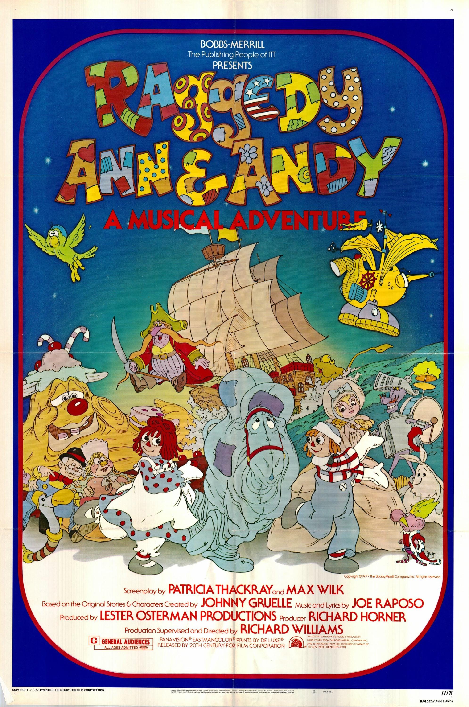 Raggedy Ann & Andy 1977 One Sheet Poster Folded - Etsy