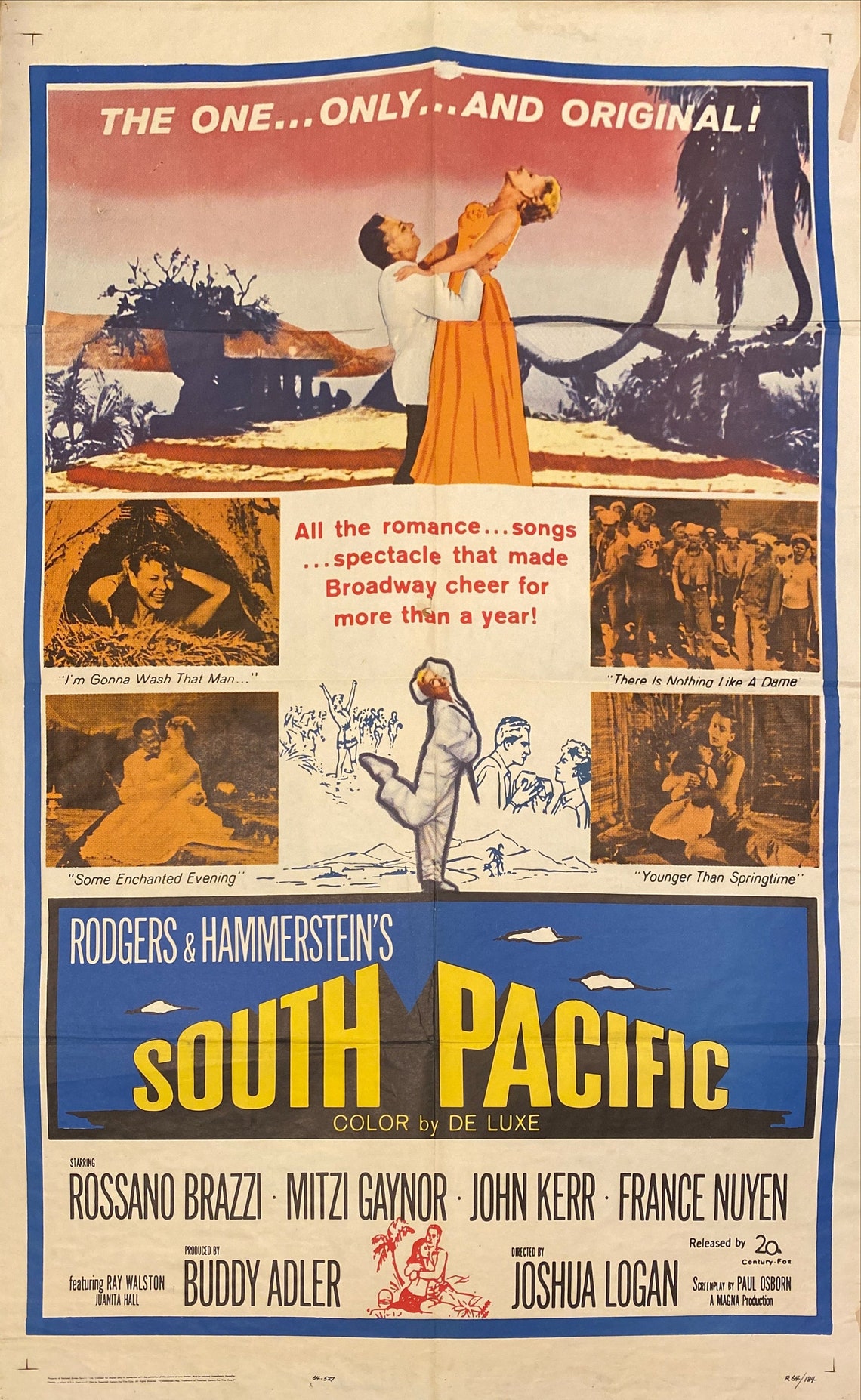 South Pacific 1964 One Sheet Poster Folded - Etsy