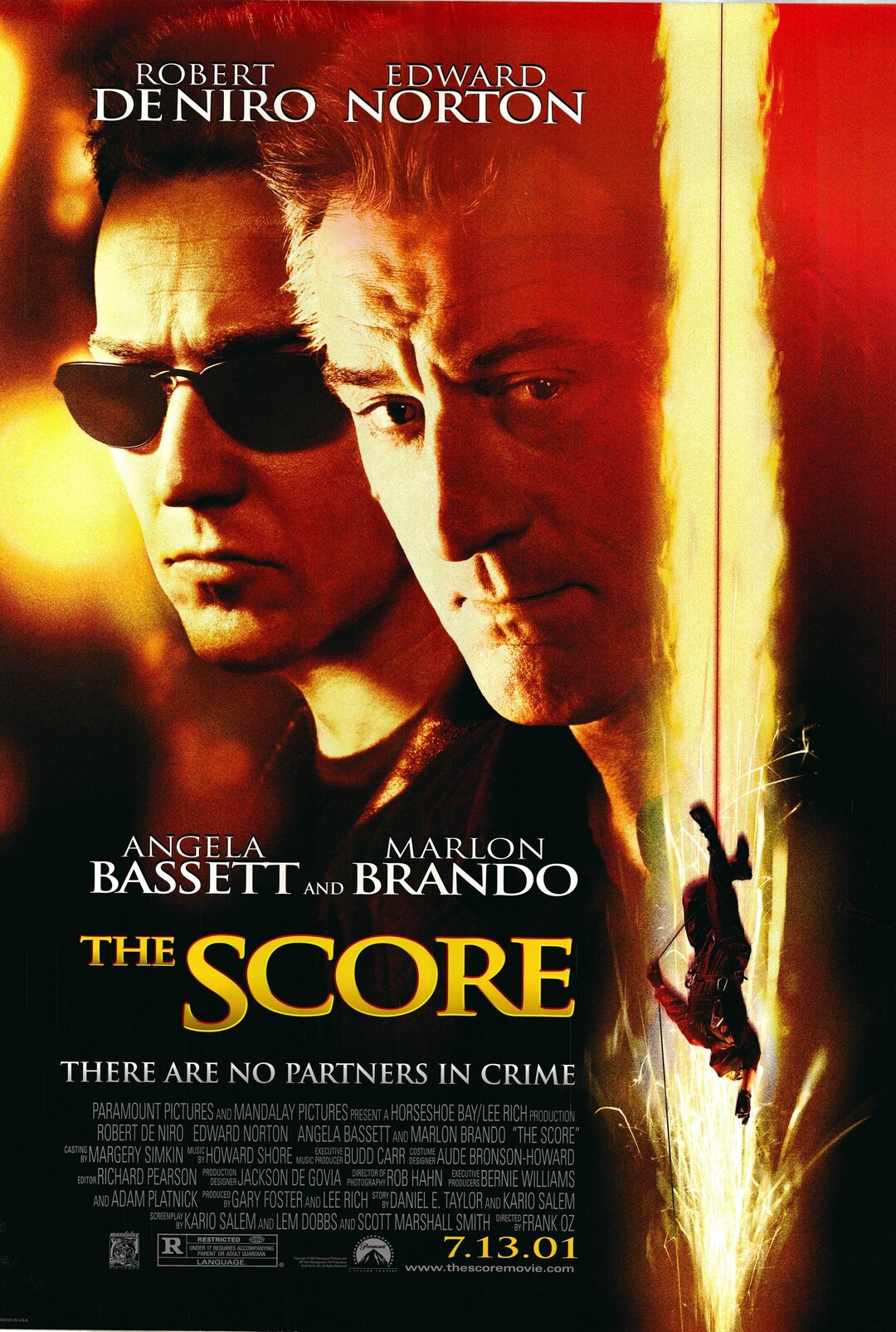 The Score 2001 One Sheet Poster Rolled - Etsy