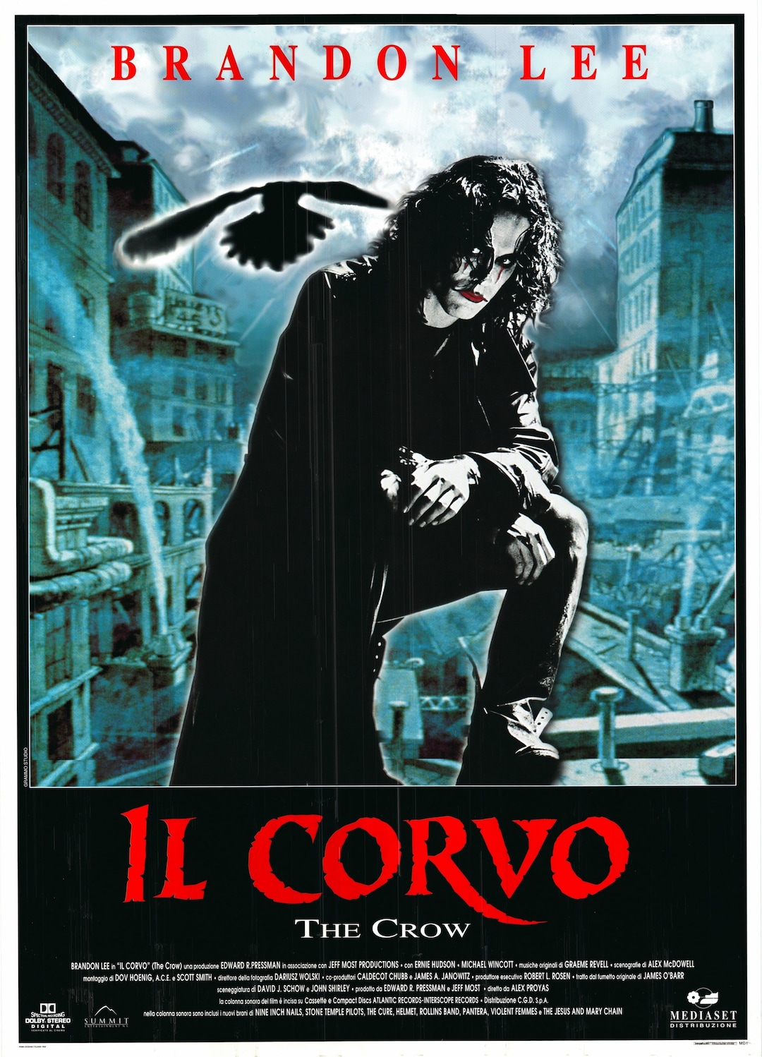 The Crow italian 1994 One Sheet Italian Poster - Etsy