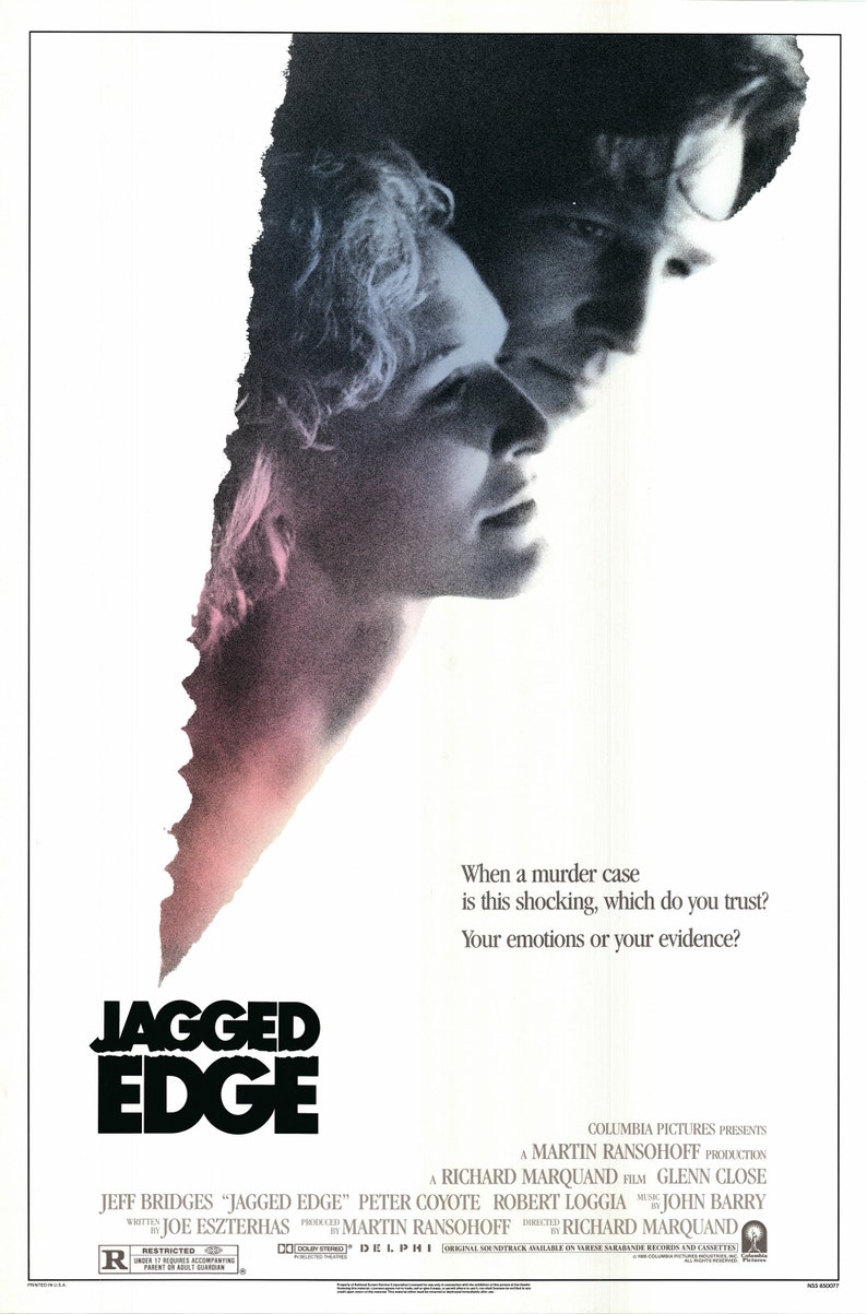Jagged Edge 1985 One Sheet Poster Rolled - Etsy