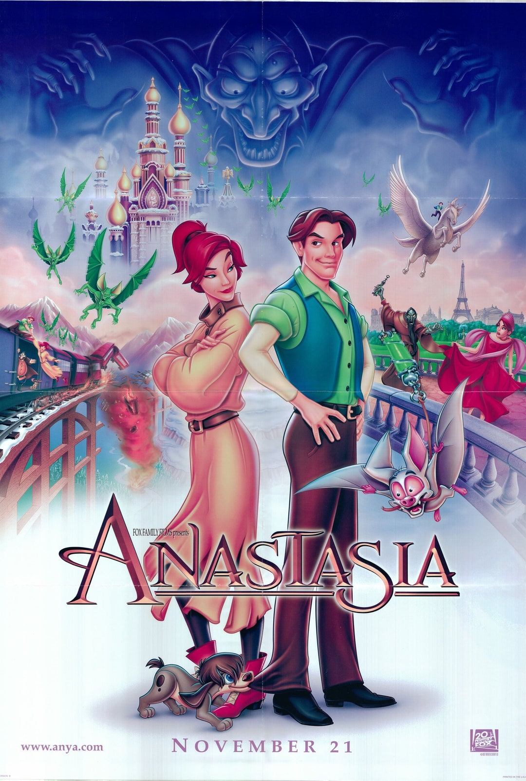 Anastasia 1997 Style B Advance One Sheet Poster Rolled - Etsy
